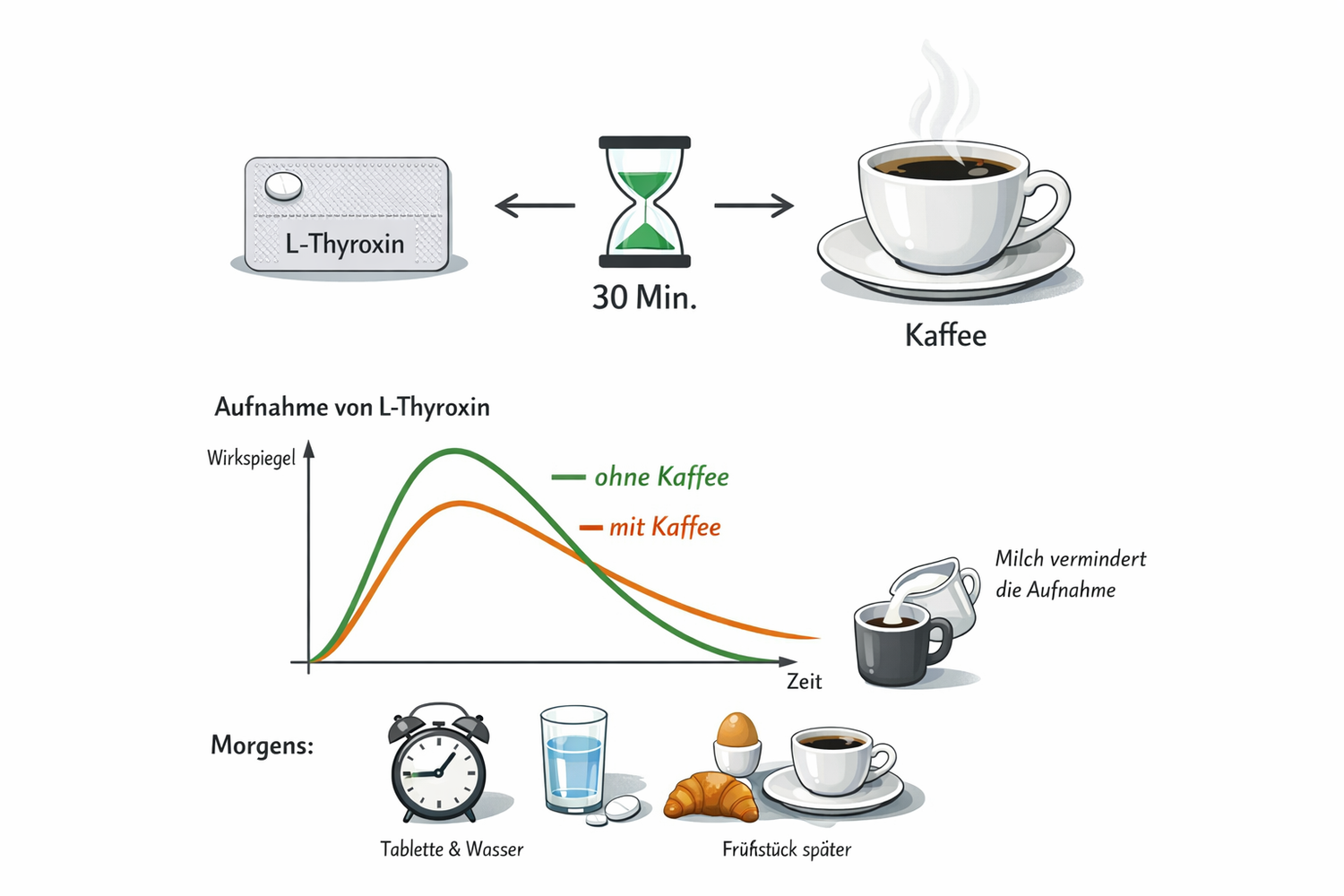 L-Thyroxin und Kaffee: Wie lange warten? – Revitera Schweiz